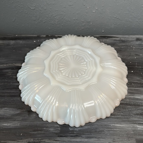 Anchor Hocking | Dining | Vintage Anchor Hocking Milk Glass Divided ...